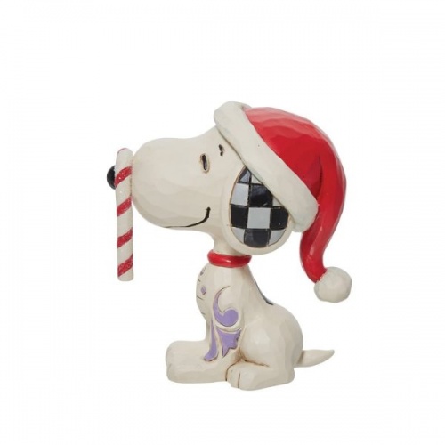 Jim Shore Peanuts Snoopy Glitter Candy Cane Mini Figurine ...