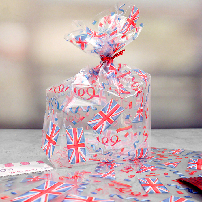 Union Jack Celebration 20 x Treat Party Favour Sweet Cellophane Bags ...