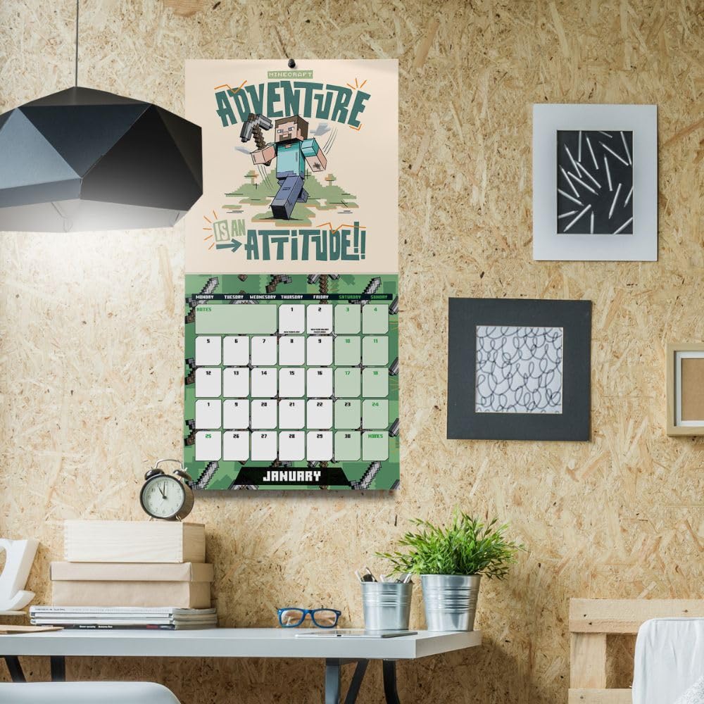 Minecraft Official 2026 Wall Calendar - threelittlebears.co.uk