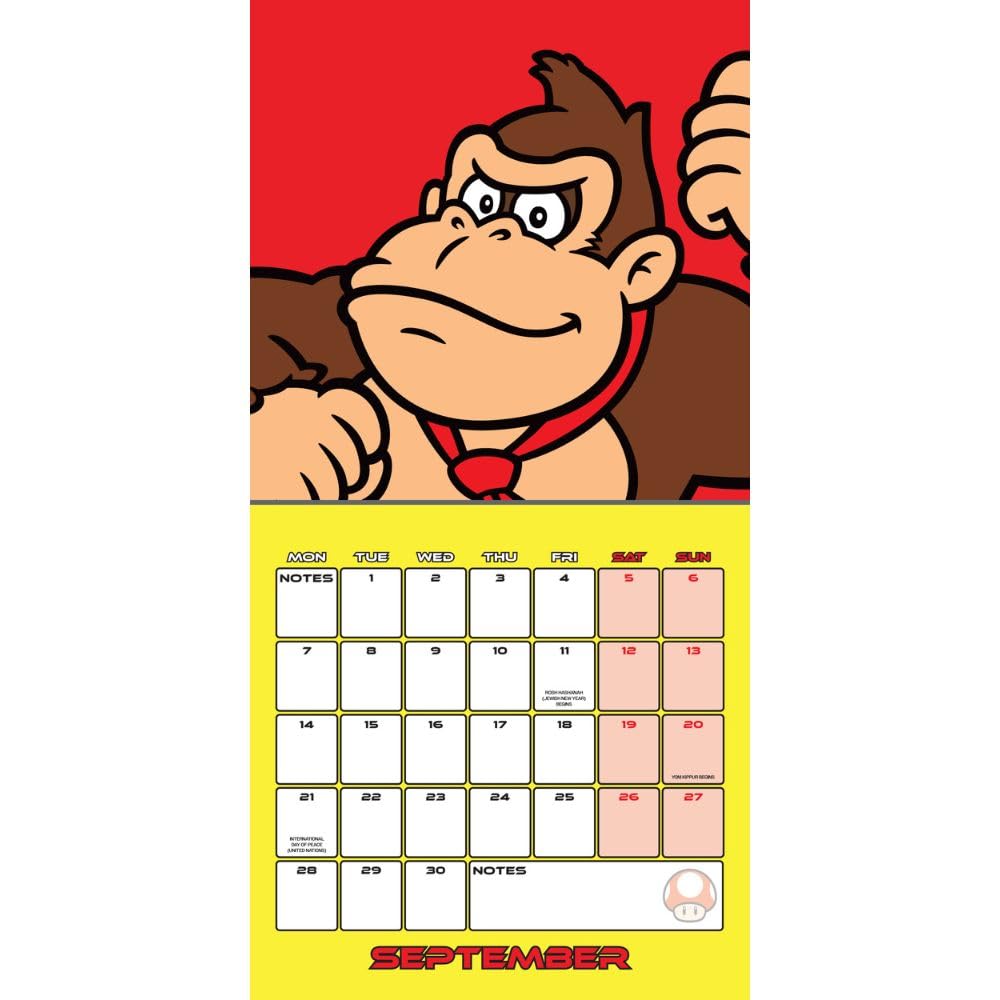 Super Mario 2026 Calendar Officially Licensed - threelittlebears.co.uk