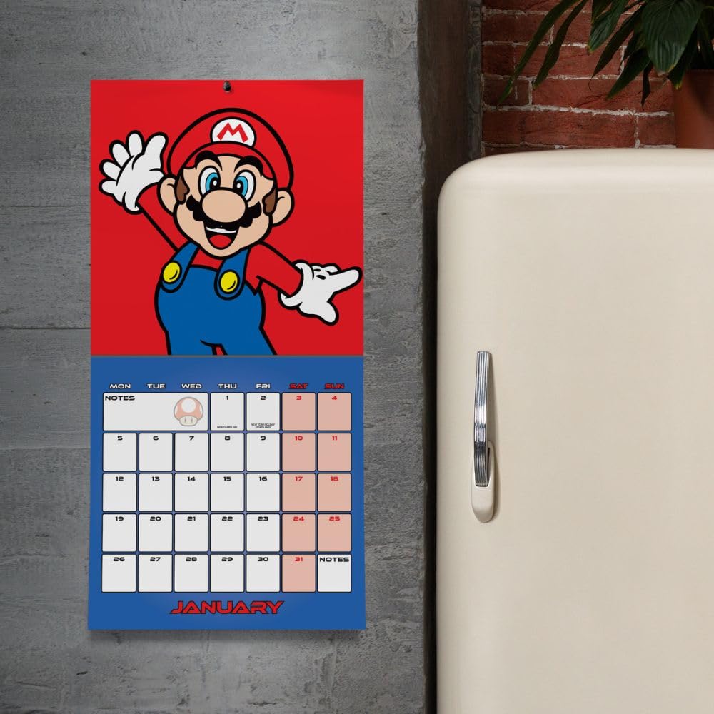 Super Mario 2026 Calendar Officially Licensed - threelittlebears.co.uk