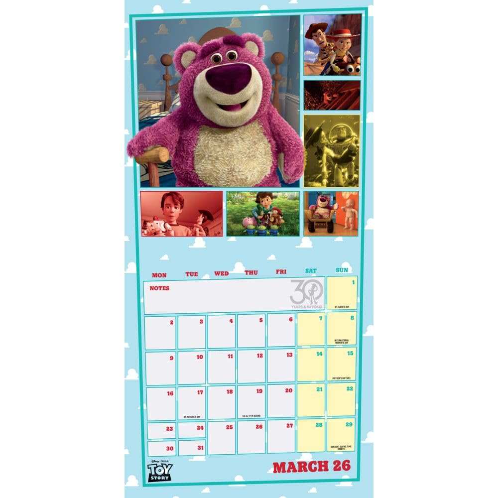 Toy Story 30th Anniversary Disney Pixar 2026 Calendar ...