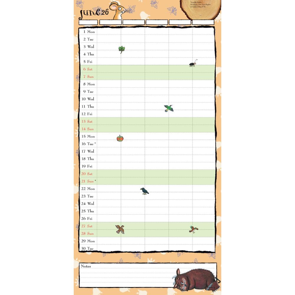 Gruffalo 2026 Family Planner Wall Calendar Officially Licensed ...