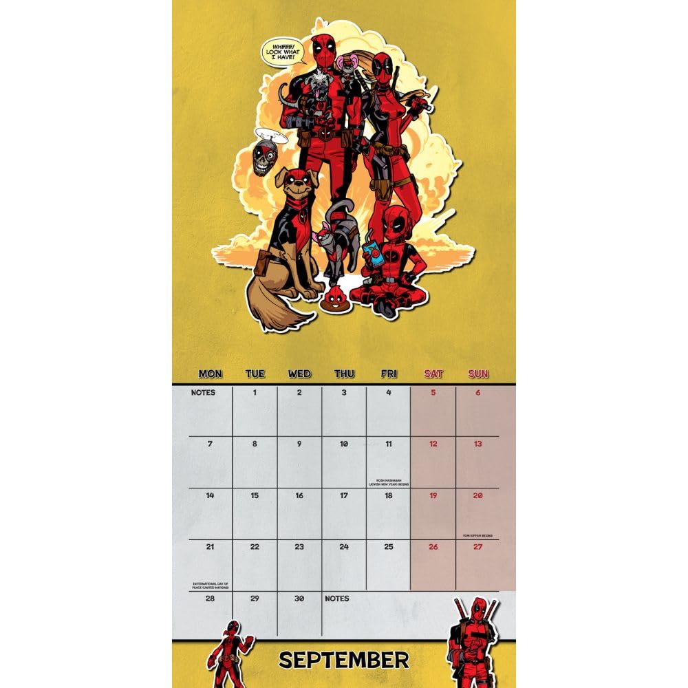 Deadpool Marvel Comics Official 2026 Calendar - threelittlebears.co.uk