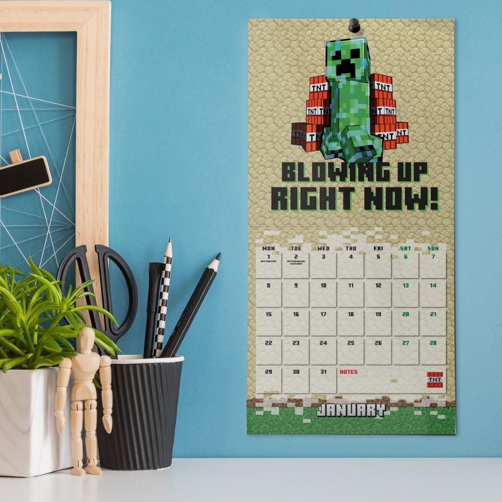 Minecraft Official 2024 Mini Calendar - threelittlebears.co.uk