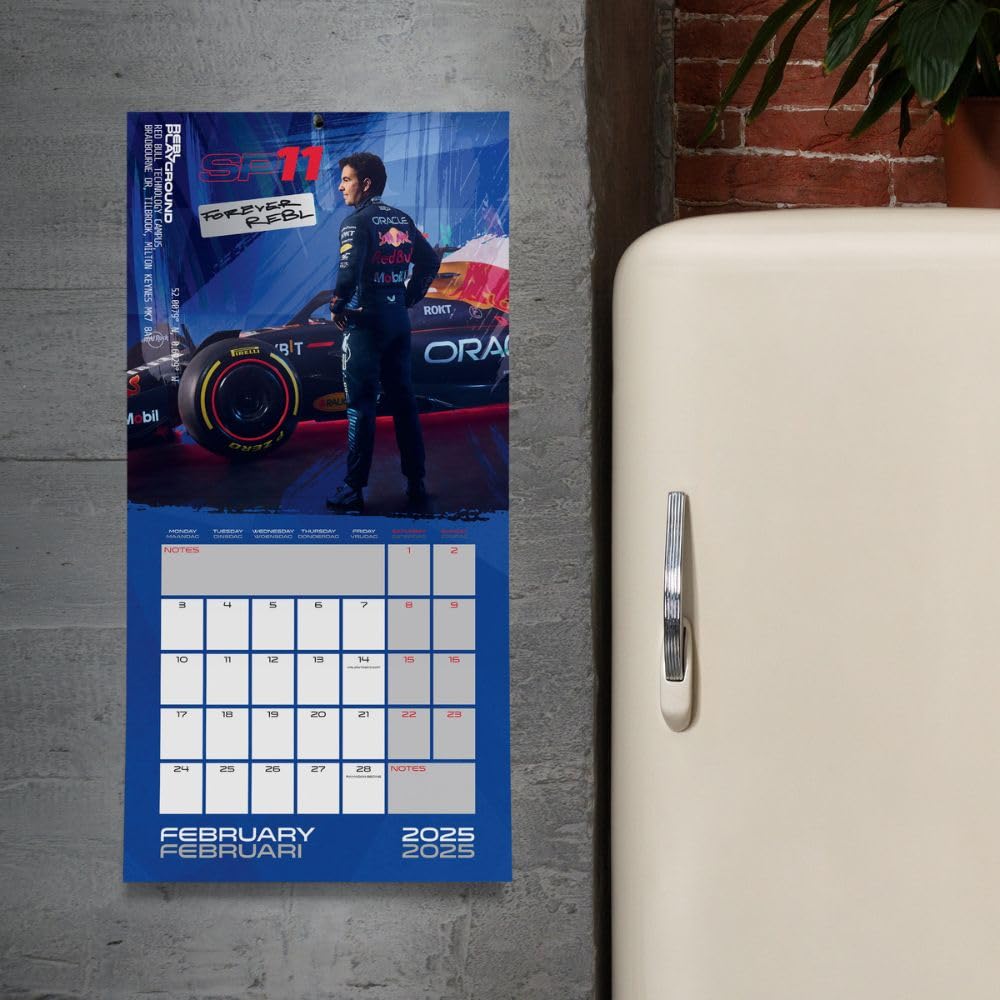 Formula One Red Bull Racing F1 2025 Square Wall Calendar ...