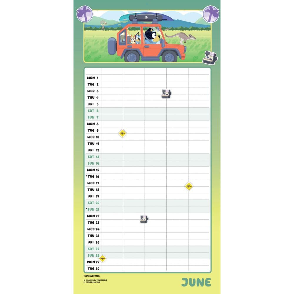 Bluey 2026 Family Organiser Wall Calendar Officially Licensed ...