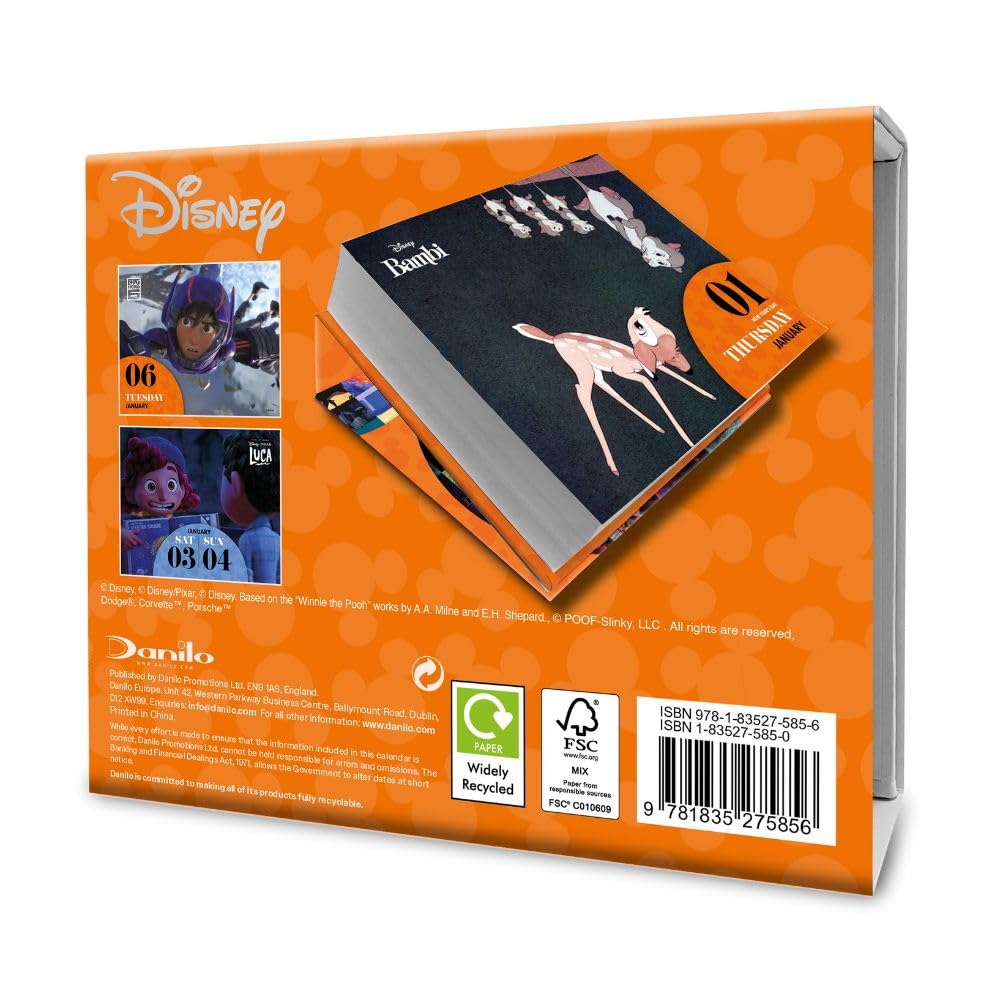 Disney Animation 2026 Desk Block Desk Page a Day Calendar ...