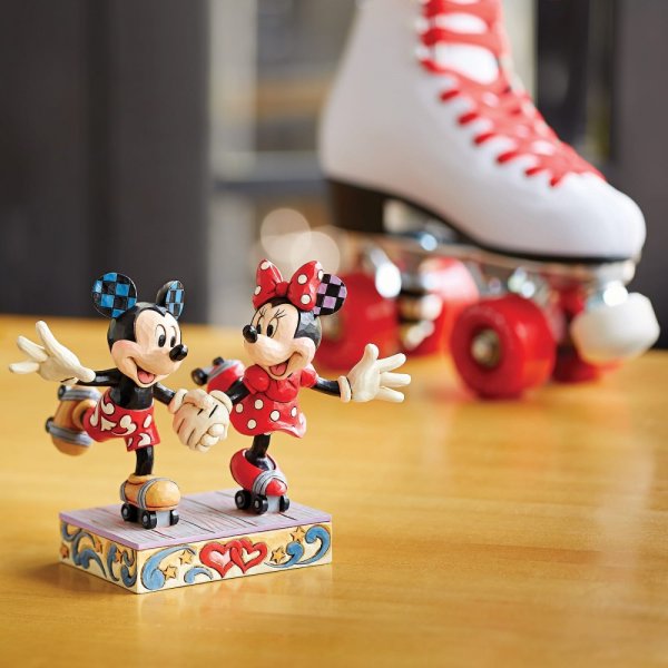 Disney Traditions Mickey and Minnie Mouse Roller Skating Figurine ...