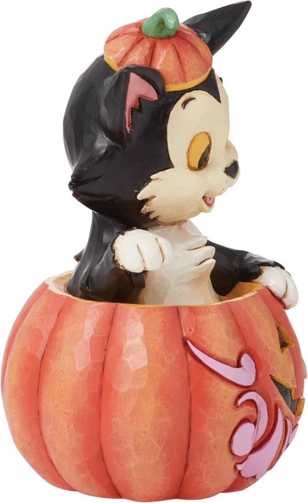 Disney Traditions Figaro The Cat in Halloween Jack-O-Lantern Miniature ...