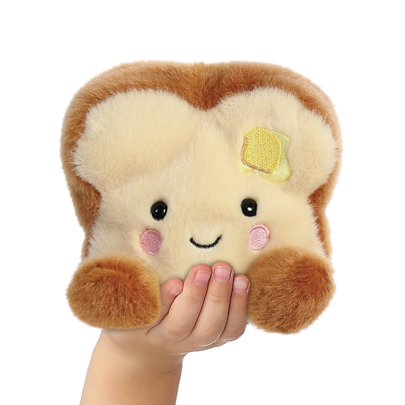 Buttery Toast 5" Soft Toy Aurora Palm Pals - threelittlebears.co.uk