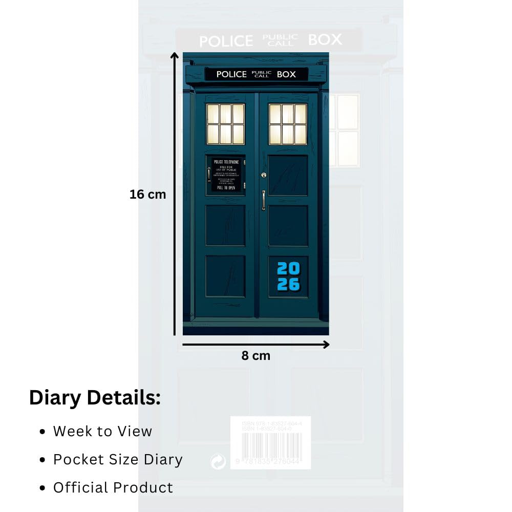 Doctor Who 2026 Slim Diary Week To View Officially Licensed ...