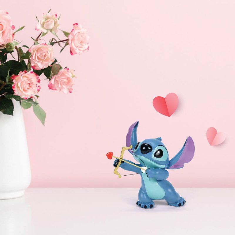 Disney Showcase Stitch Valentine's Moment Figurine - threelittlebears.co.uk