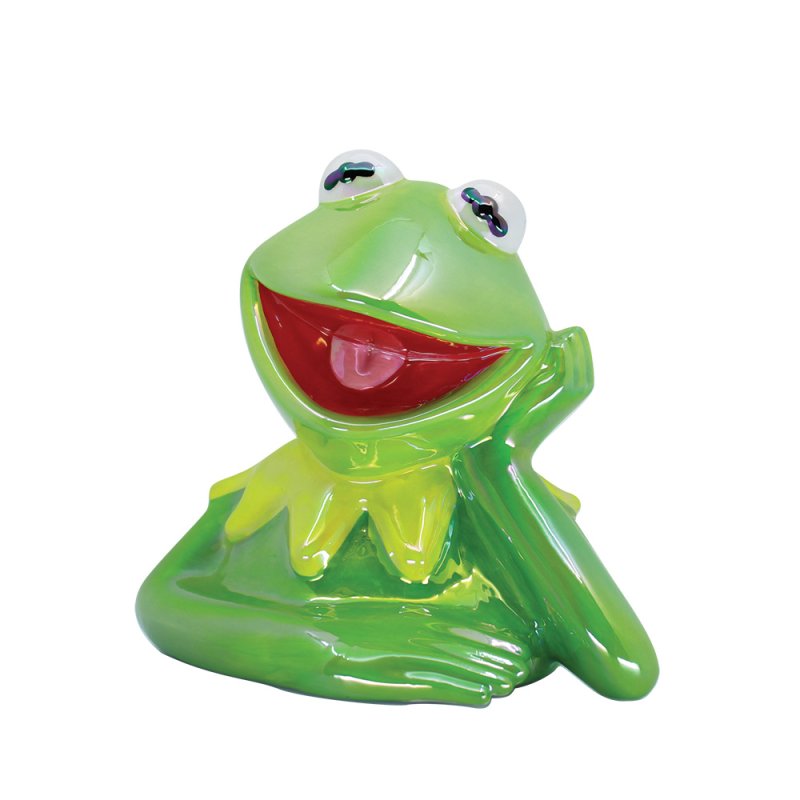 Disney Showcase Kermit the Frog Iridescent Finish Ceramic Money Bank ...