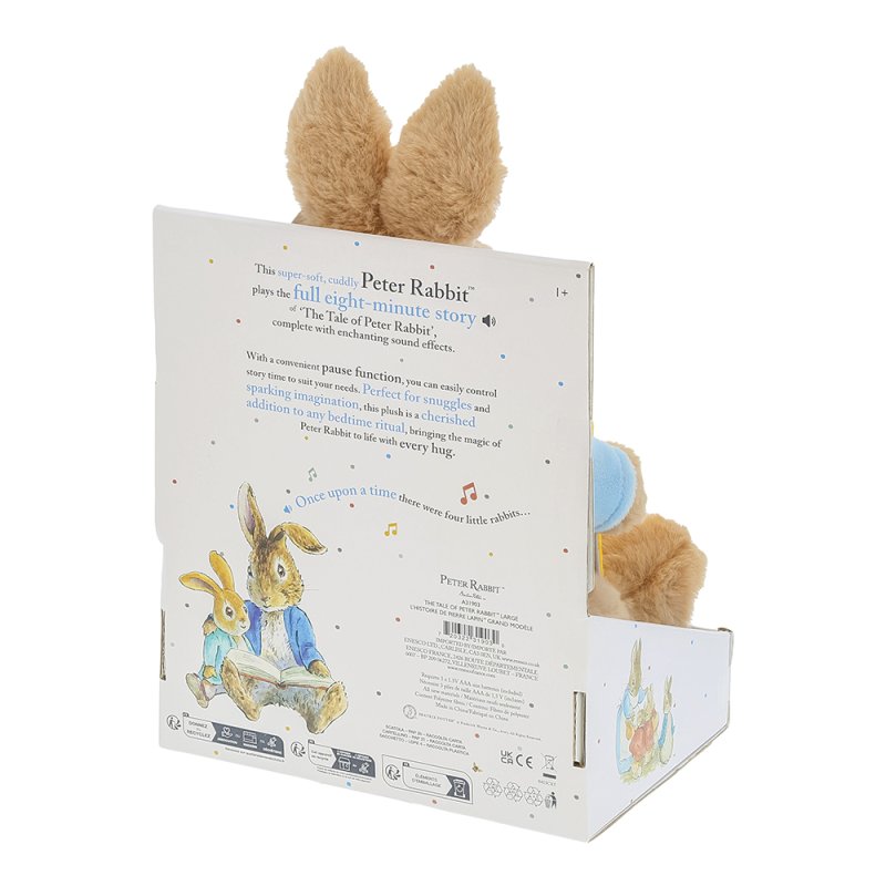 Beatrix Potter Peter Rabbit Large Animated Soft Toy - threelittlebears ...