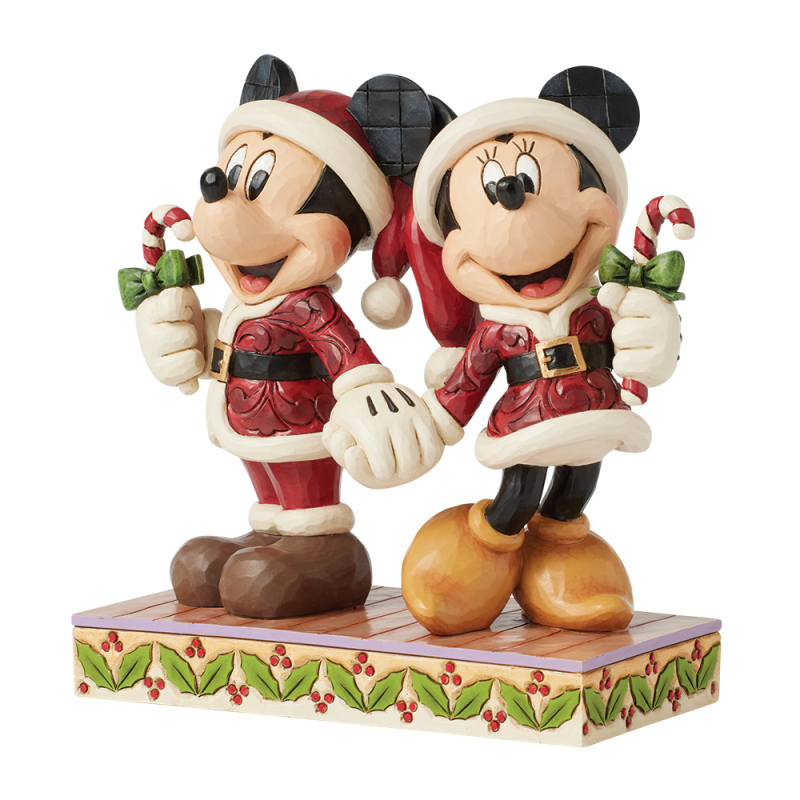 Disney Traditions Mickey & Minnie With Candy Canes Figurine ...