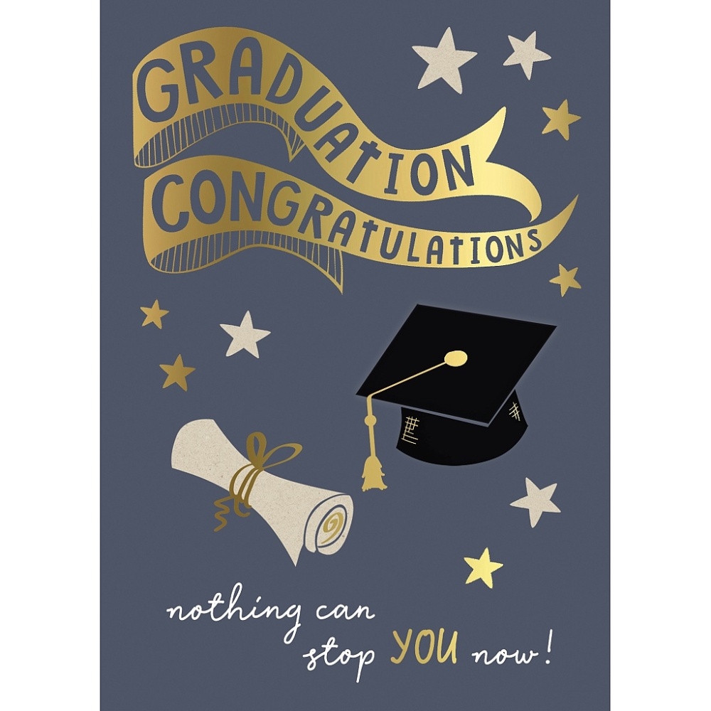 Graduation Congratulations card - Nothing can stop you now ...