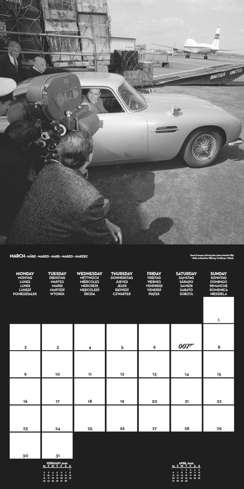 James Bond 007 Official 2026 Calendar - threelittlebears.co.uk