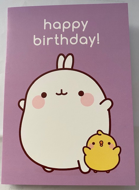 Molang Happy Birthday - Greeting Card - threelittlebears.co.uk