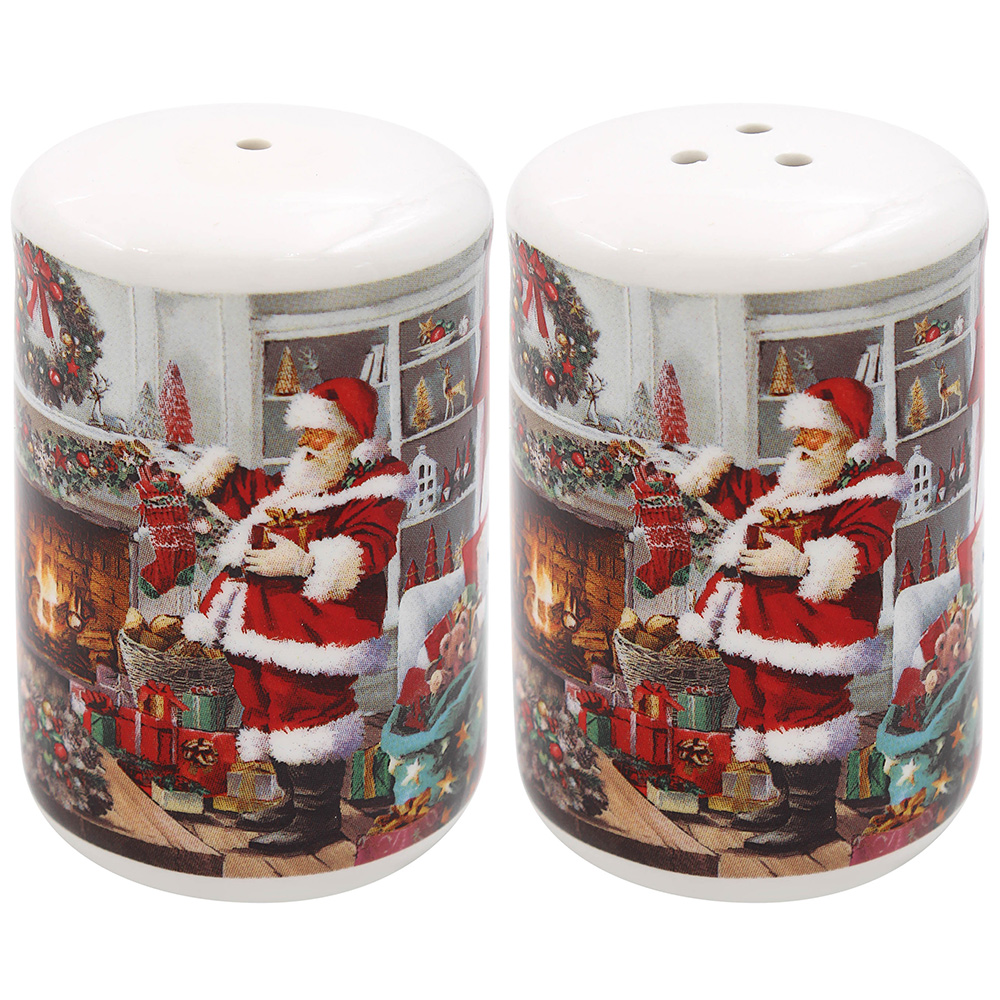 Christmas Santa Salt and Pepper Set Gift Boxed - threelittlebears.co.uk