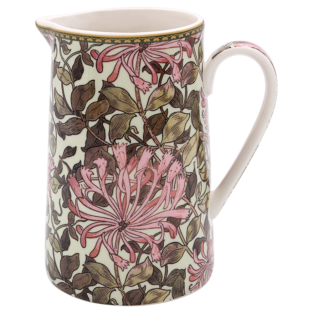 William Morris Honeysuckle Pink Fine China Milk Jug - threelittlebears ...