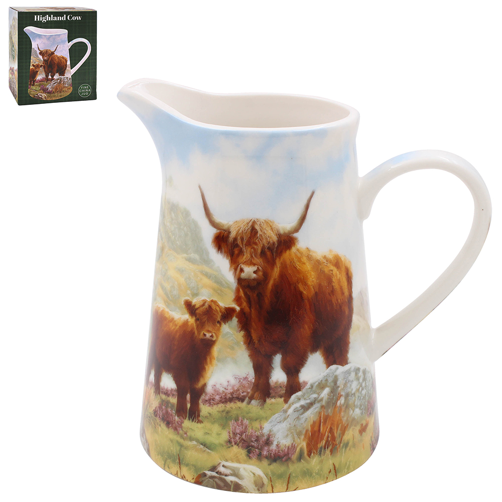 Highland Cow and Calf Jug Ceramic Milk Jug Pitcher Gravy scream server ...