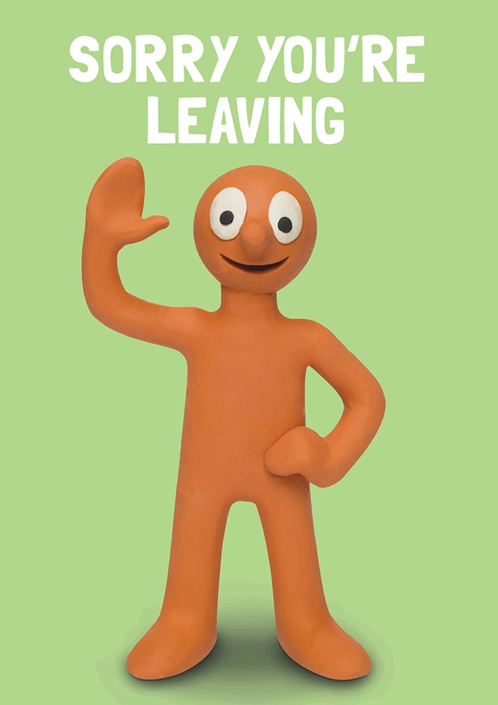 Morph Sorry You're Leaving Greetings Card - threelittlebears.co.uk