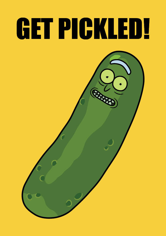 Rick and Morty Get Pickled - Greeting Card - threelittlebears.co.uk