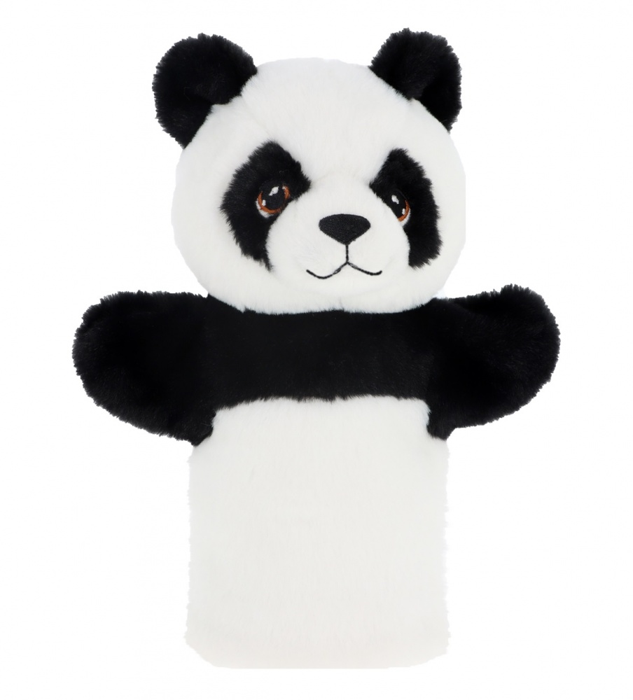 Keel Toys Keeleco Panda Hand Puppet Plush Soft Toy - threelittlebears.co.uk