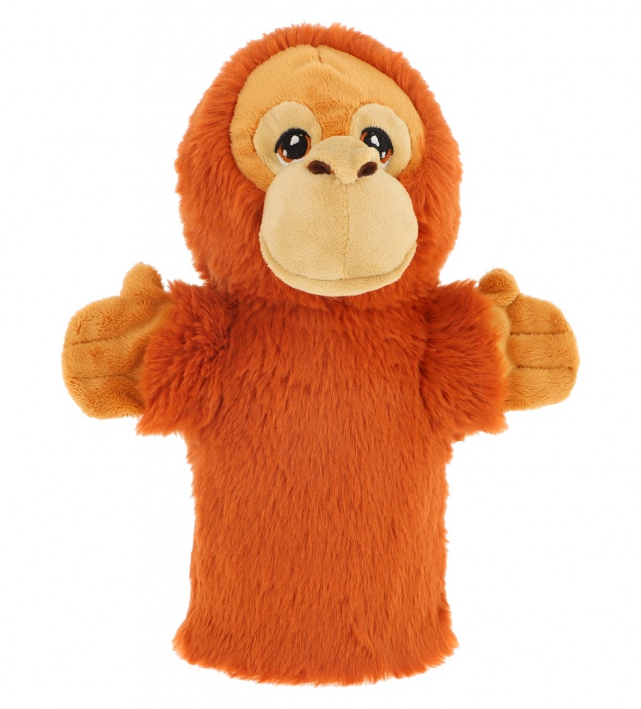 Keel Toys Keeleco Orangutan Hand Puppet Plush Soft Toy - threelittlebears.co.uk