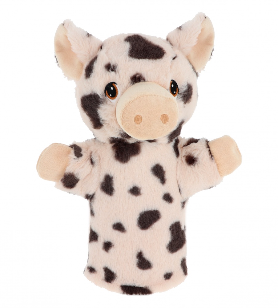 Keel Toys Keeleco Pig Hand Puppet Plush Soft Toy - threelittlebears.co.uk