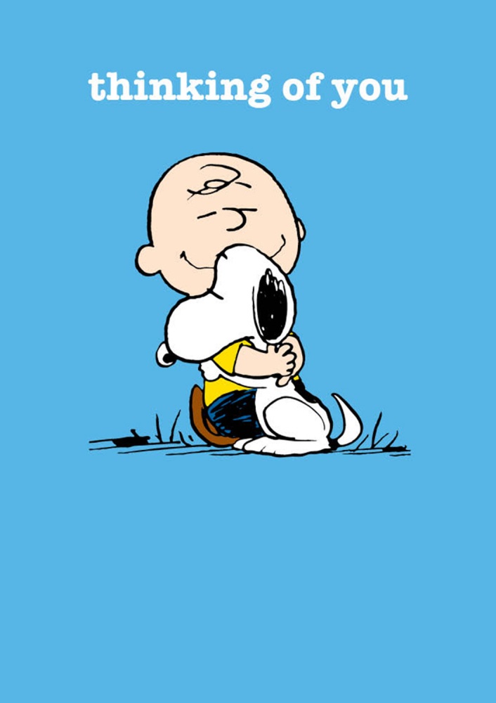 Snoopy Thinking of You - Greeting Card - threelittlebears.co.uk