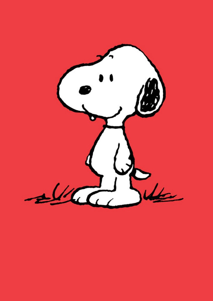 Snoopy Standing - Greeting Card - threelittlebears.co.uk