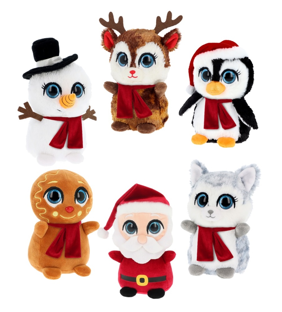 Keel Toys Christmas Motsu 14cm Plush Soft Toys Santa Reindeer Snowman Gingerbread Man Husky ...