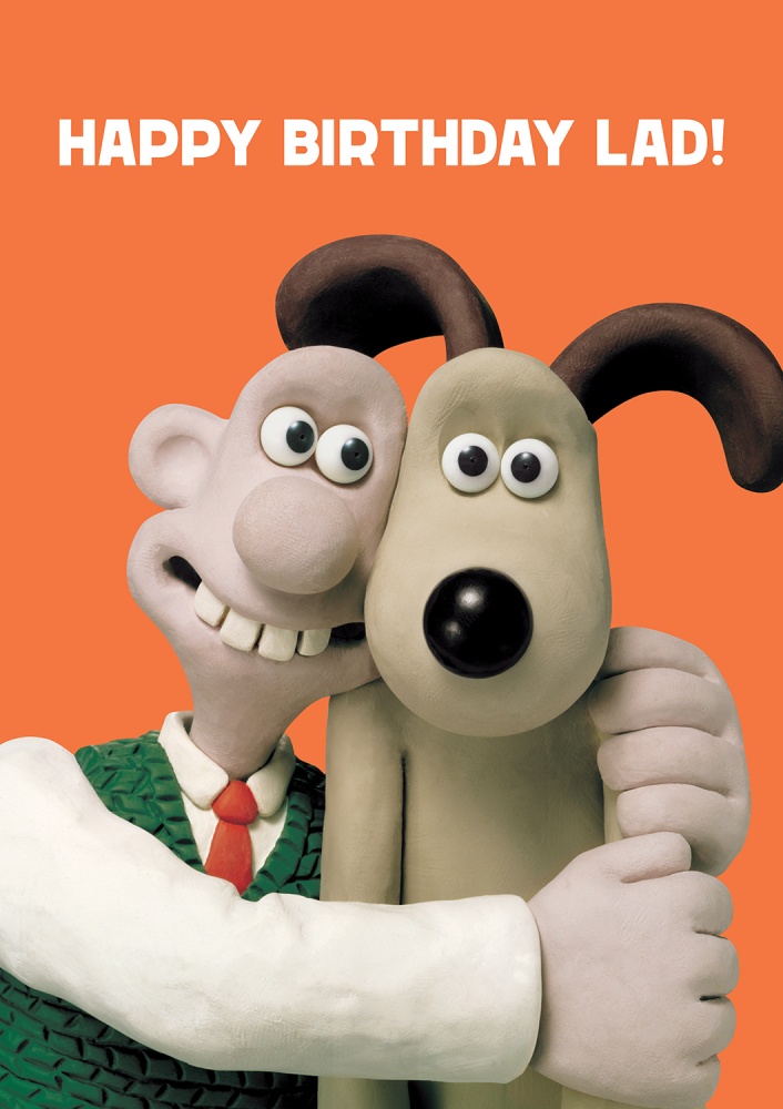 Wallace & Gromit Happy Birthday Lad! Greetings Card - threelittlebears ...