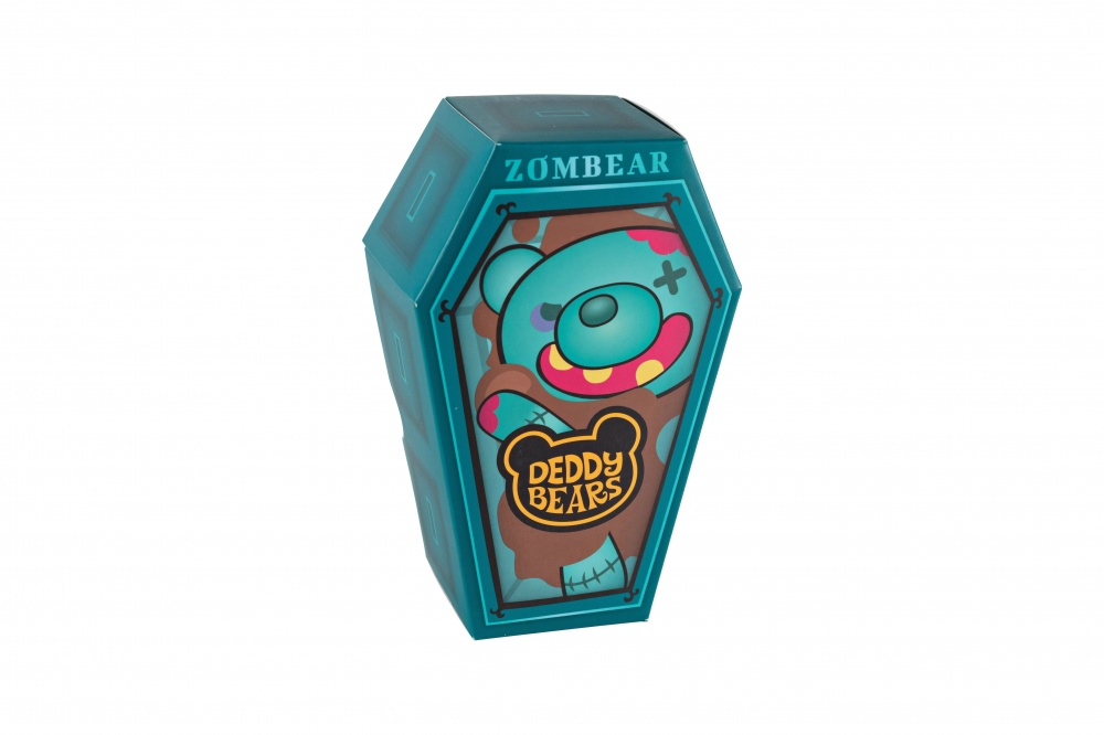 Zombear Coffin Deddy Bear 14cm Plush - threelittlebears.co.uk