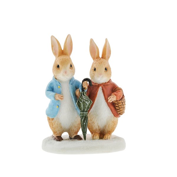 Beatrix Potter Peter Rabbit and Flopsy in Winter Figurine Ornament ...