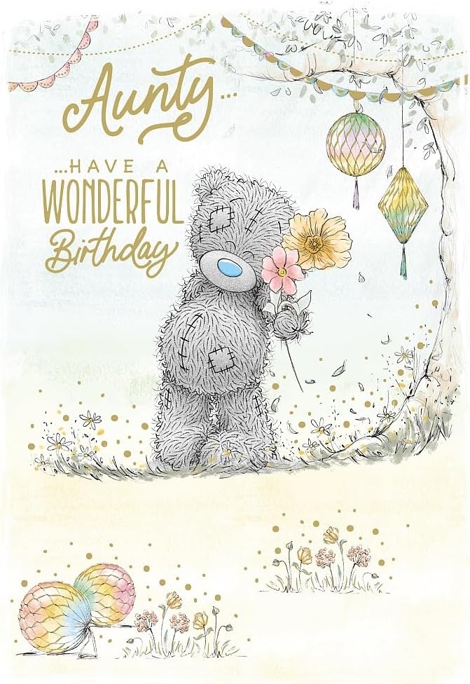 Me To You Tatty Teddy Aunty Have A Wonderful Birthday Card ...