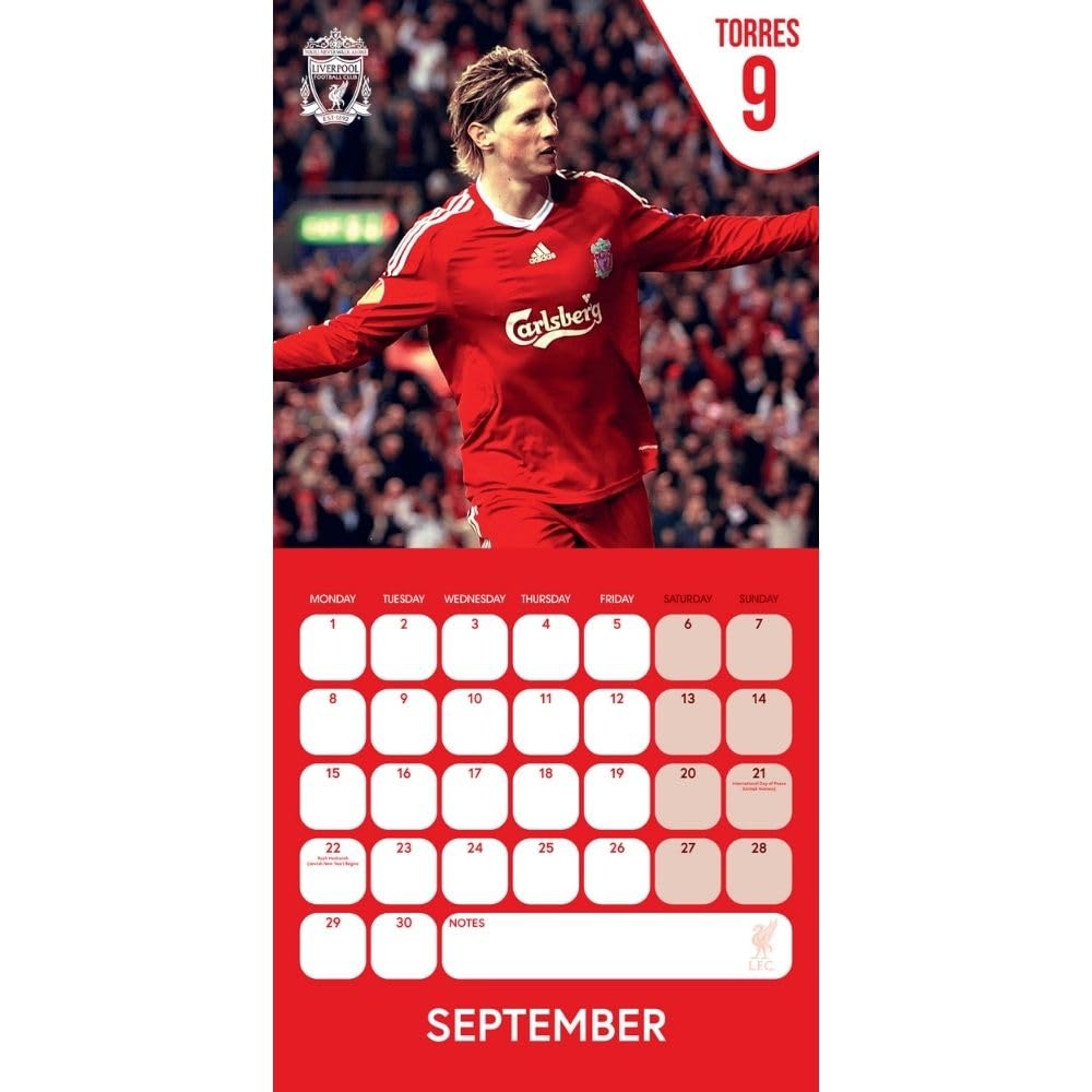 Liverpool FC Legends 2025 Wall Calendar - threelittlebears.co.uk