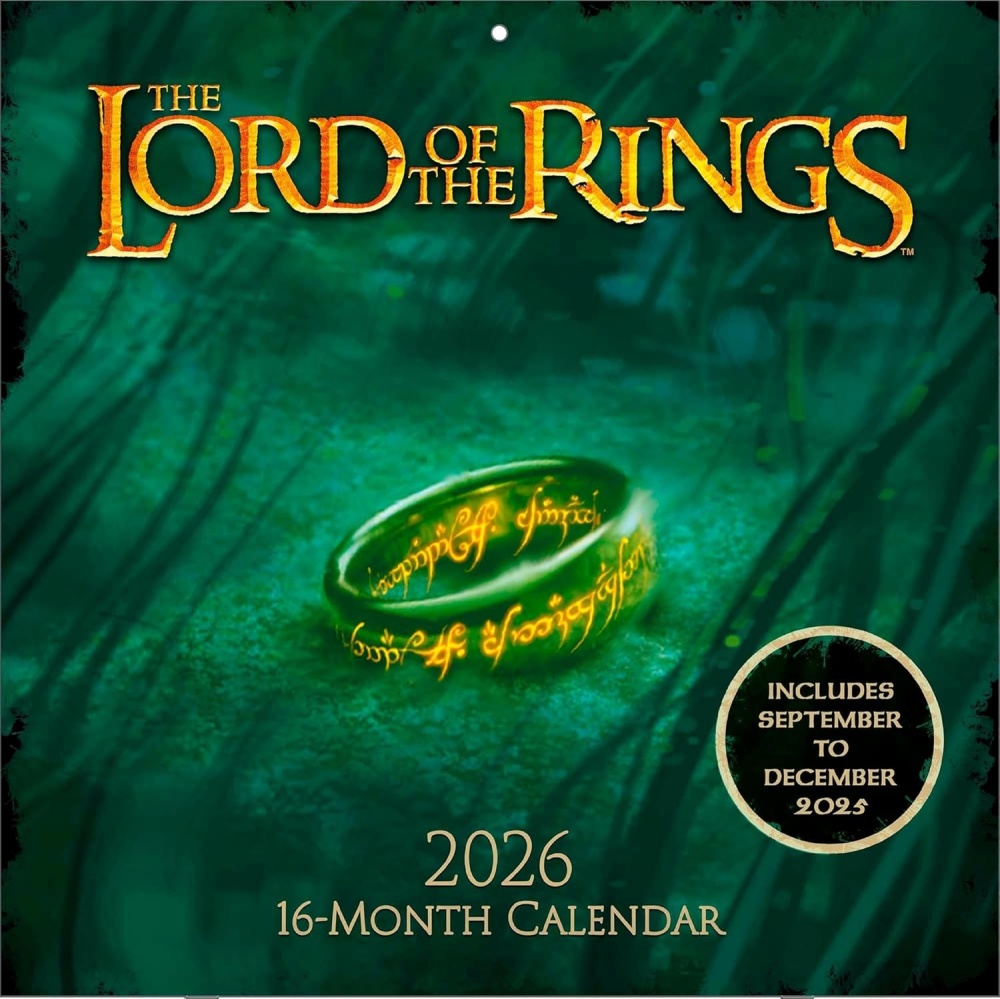 The Lord Of The Rings LOTR 2026 Wall Calendar - threelittlebears.co.uk