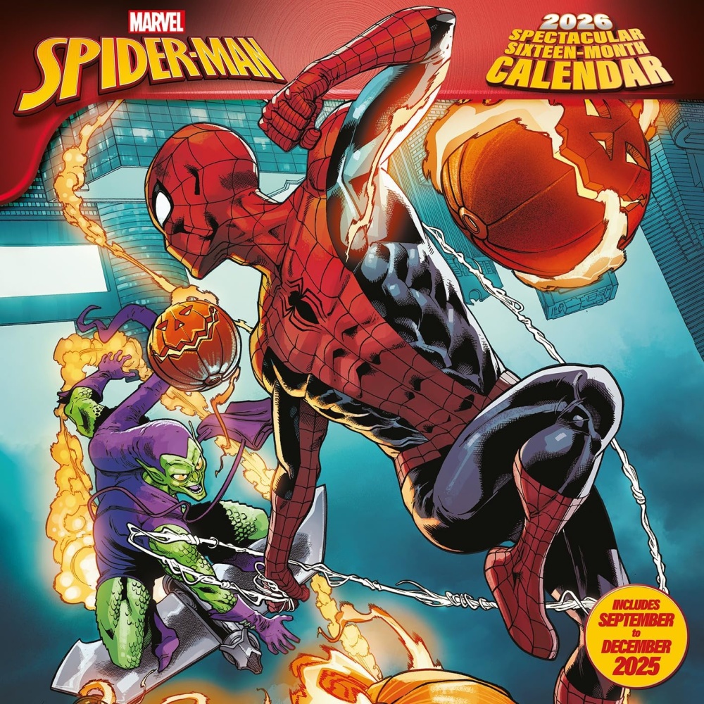 Marvel Spider-Man 2026 Square Wall Calendar - threelittlebears.co.uk