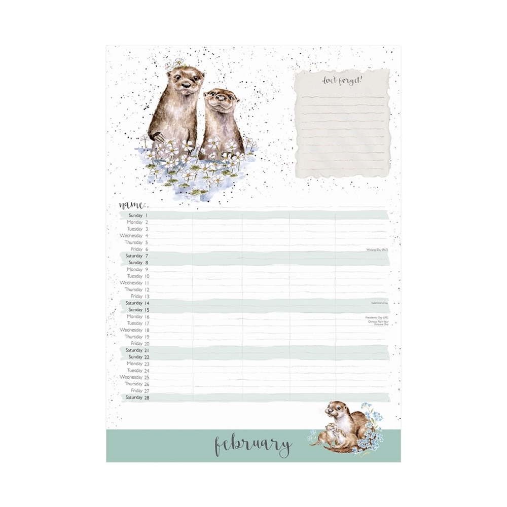 Wrendale Designs The Country Set Family Organiser Calendar 2026 ...