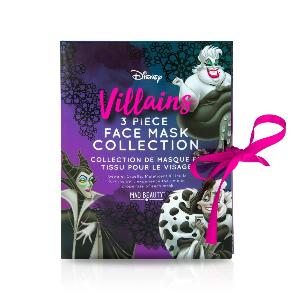 Disney Villains Face Mask Collection 3 Mask Gift Set Cruella Maleficent ...