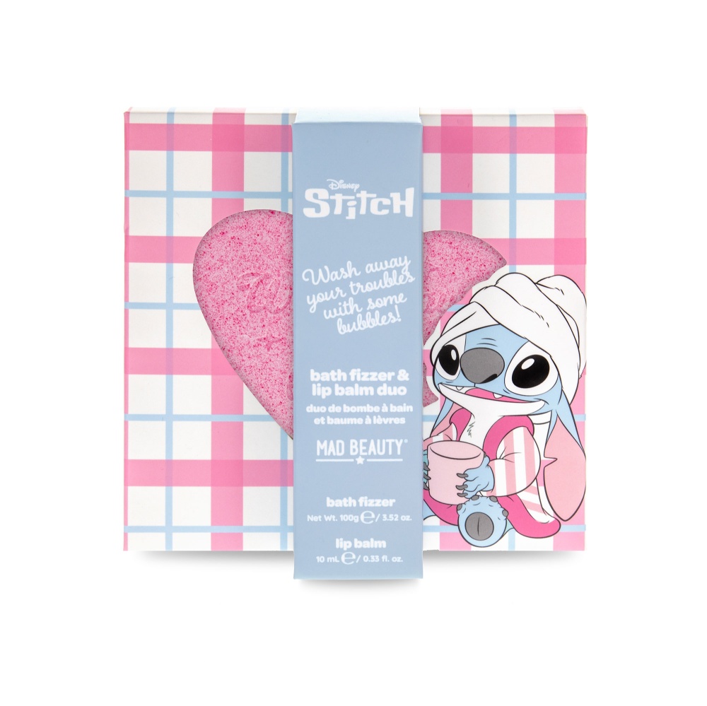 Disney Stitch Pamper Fizzer & Lip Balm Gift Set - threelittlebears.co.uk