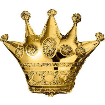 Gold Crown Foil Balloon 35 inch - threelittlebears.co.uk