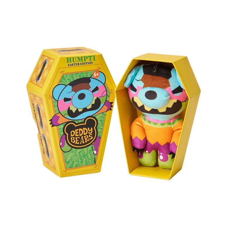 Humpti Easter Coffin Deddy Bear 14cm Plush - threelittlebears.co.uk