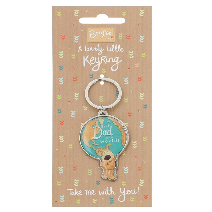 Boofle Best Dad in the World Keyring - threelittlebears.co.uk