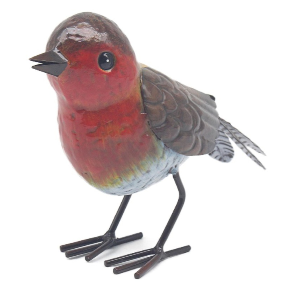 Bright Eyes Garden Robin Outdoor / Indoor Metal Figure ...