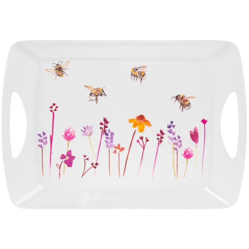 Busy Bees Melamine Decorative Serving Large Dinner Lap Tray ...