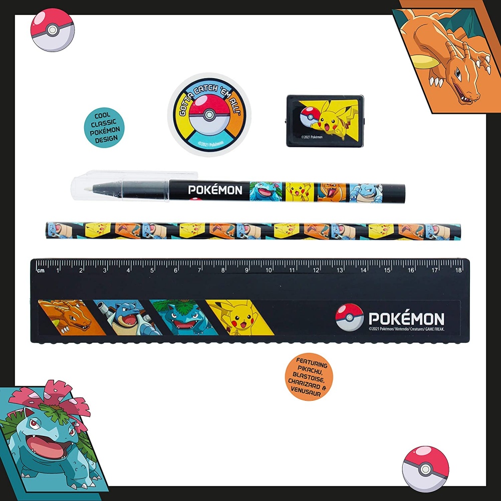 Pokemon Stationery Set - threelittlebears.co.uk